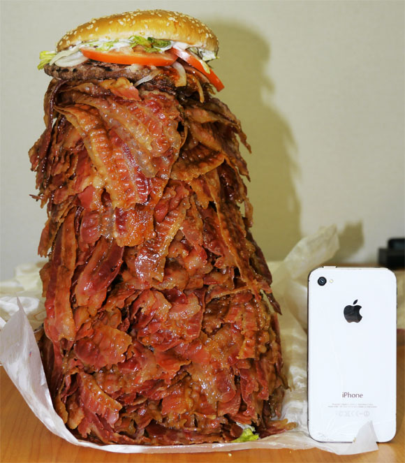 We Order Whopper With 1050 Bacon Strips, Struggle to Level Comically ...