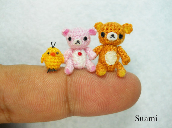 Micro Amigurumi Crochet Animals, Small Enough to Balance on Your Finger ...