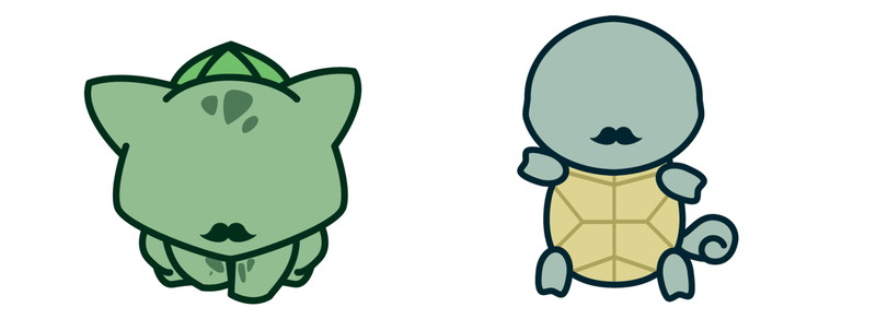 Cute Pokemon Characters Mustaches