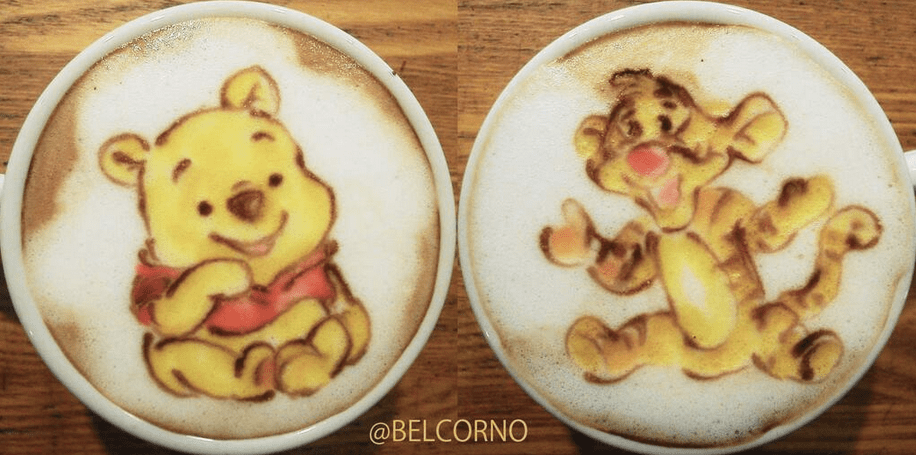 Colorful latte art! Japanese barista creates coffee with character ...