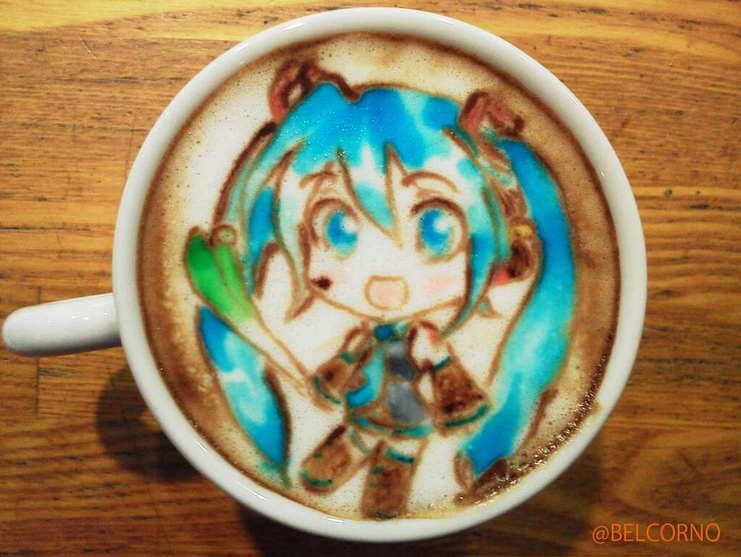 Colorful latte art! Japanese barista creates coffee with character ...