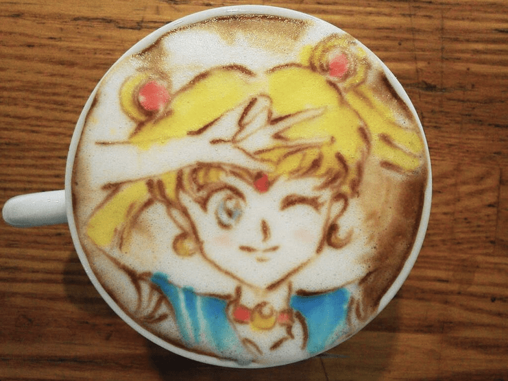 Colorful latte art! Japanese barista creates coffee with character ...