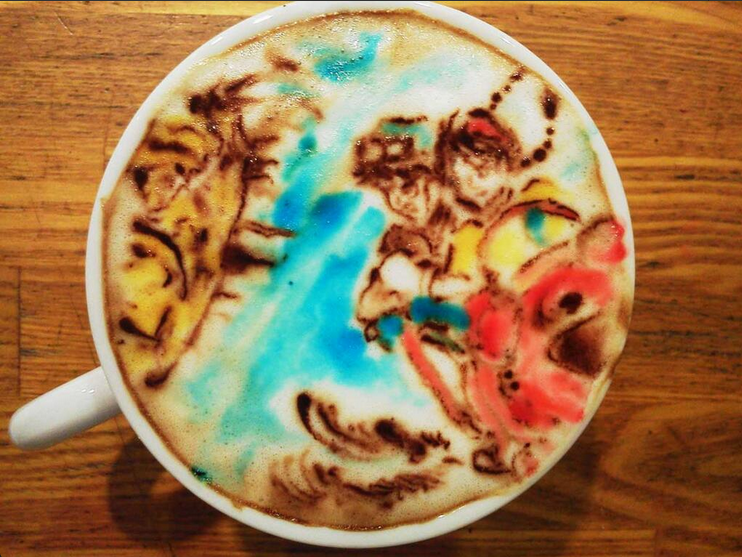 Colorful latte art! Japanese barista creates coffee with character ...