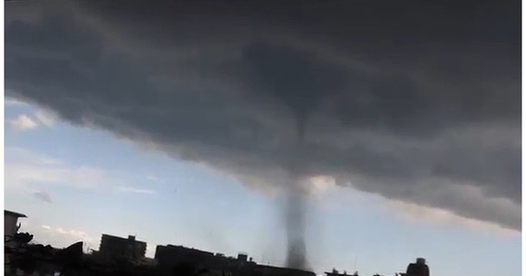 Footage of rare tornado touchdown in urban Japan appears online ...