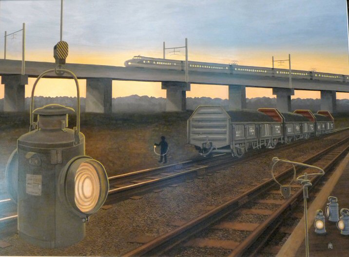 Handicapped man draws beautiful and detailed trains entirely from ...
