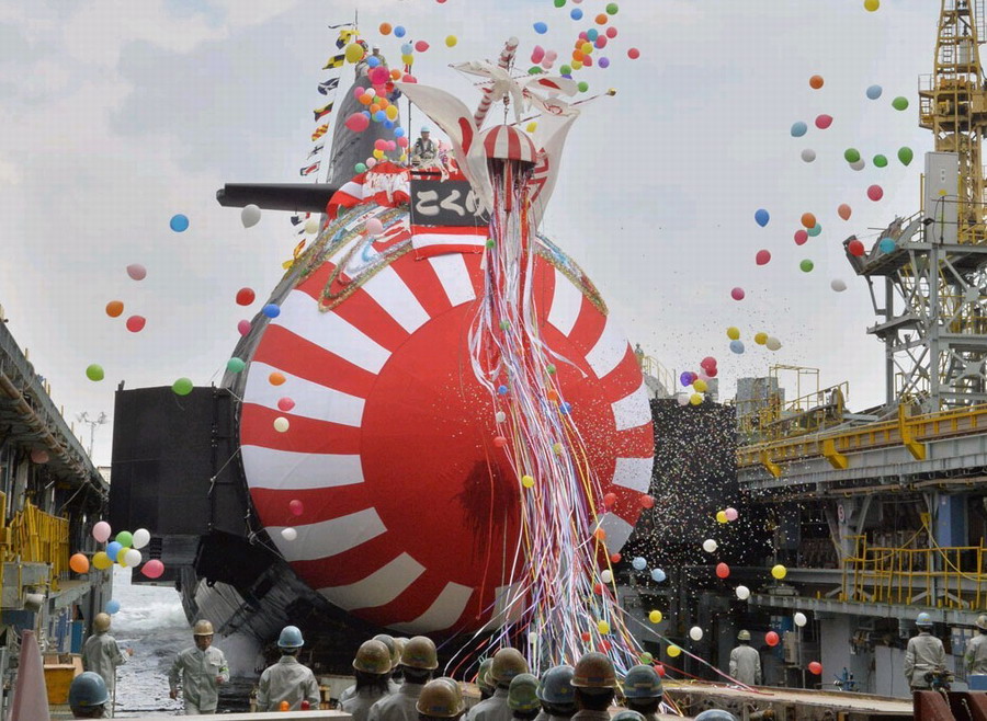 Japan launches new submarine amid fun-looking party and gives netizens ...