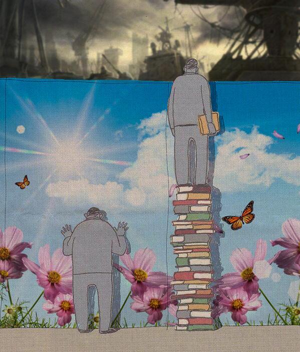 Reading books makes you aware we live in the Matrix, artist depicts ...