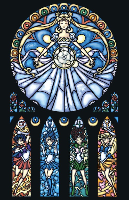 Artist gives anime and comic characters stained-glass look — with ...