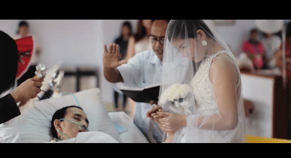 Terminally ill father accompanies bride down the aisle in tear-jerking ...
