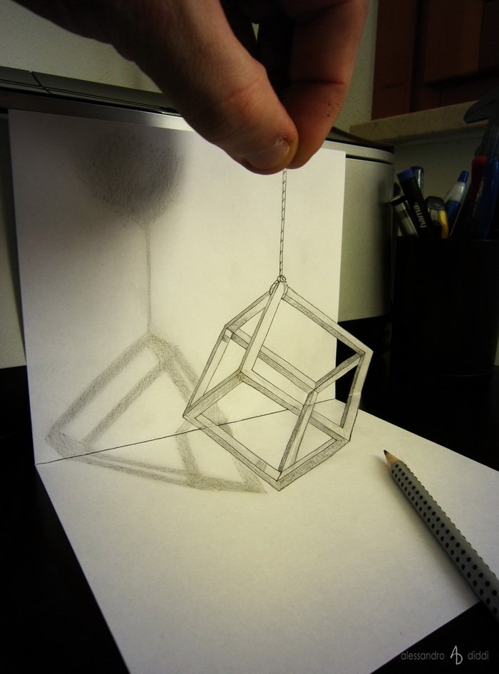 19 pencil drawings that trick your mind into thinking they’re 3-D ...