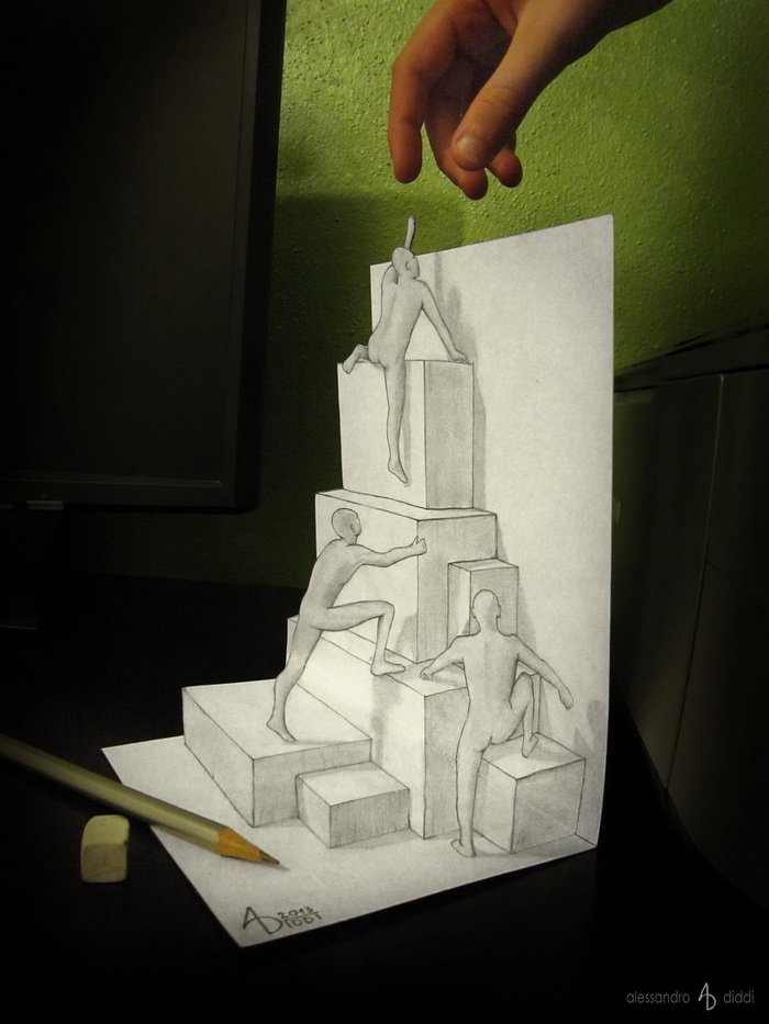 19 pencil drawings that trick your mind into thinking they’re 3-D ...