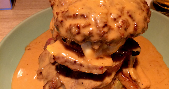 This Tokyo cheeseburger is so huge, there’s no room for a whole bun ...