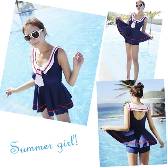 Out with the bikinis! Could these sailor swimsuits be what we’ve been ...