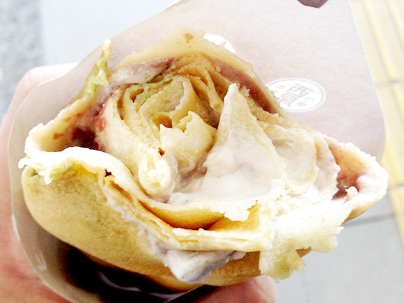 Crepe made with Kyoto sweets and green tea is the perfect treat after a ...