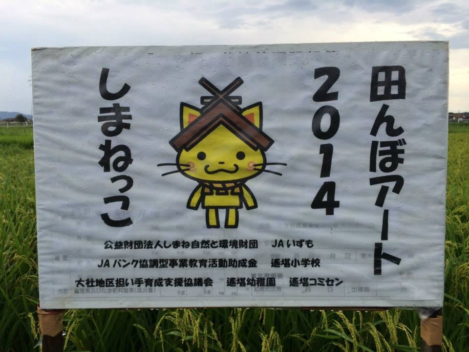 Shimane Prefecture’s shrine-headed mascot is now an adorable rice field ...