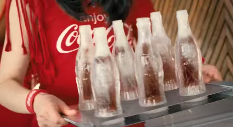 Don’t get your lips stuck to this Coke bottle made entirely of ice ...