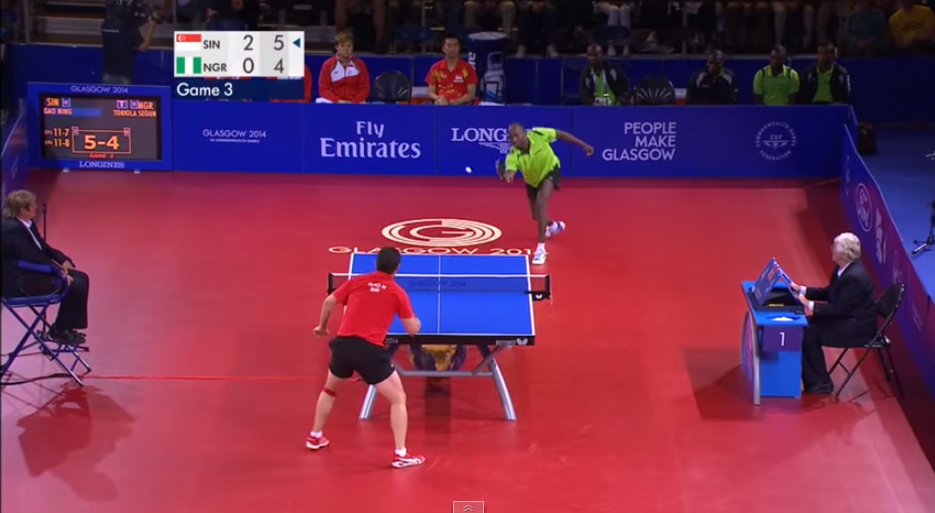 Table tennis greats serve up incredible 41-shot rally at Commonwealth ...