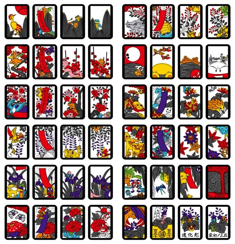 Pokémon goes old-school cool with hanafuda playing cards, wall scrolls ...
