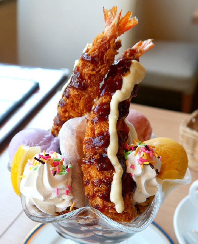 Can we have a parfait? Pretty please, with fried shrimp on top ...
