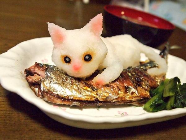 Grated white radish cat spices up traditional Japanese home cooking ...