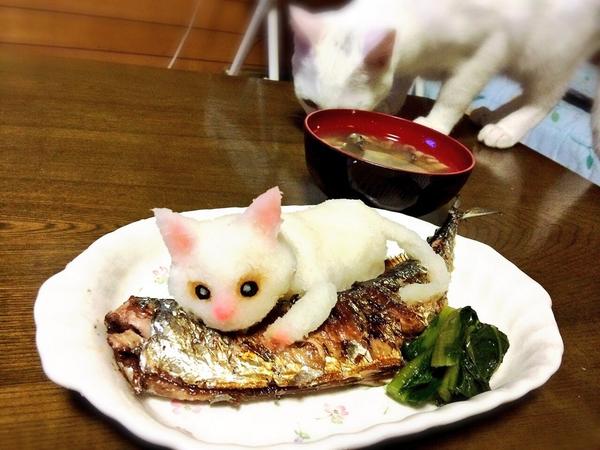Grated white radish cat spices up traditional Japanese home cooking ...