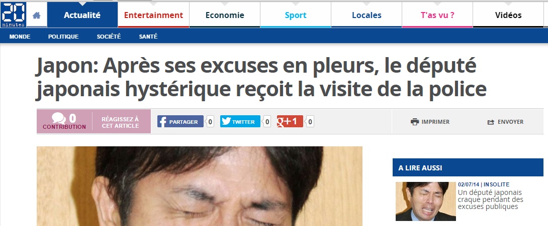 After the tears have dried, where is shamed politician Ryutaro Nonomura ...