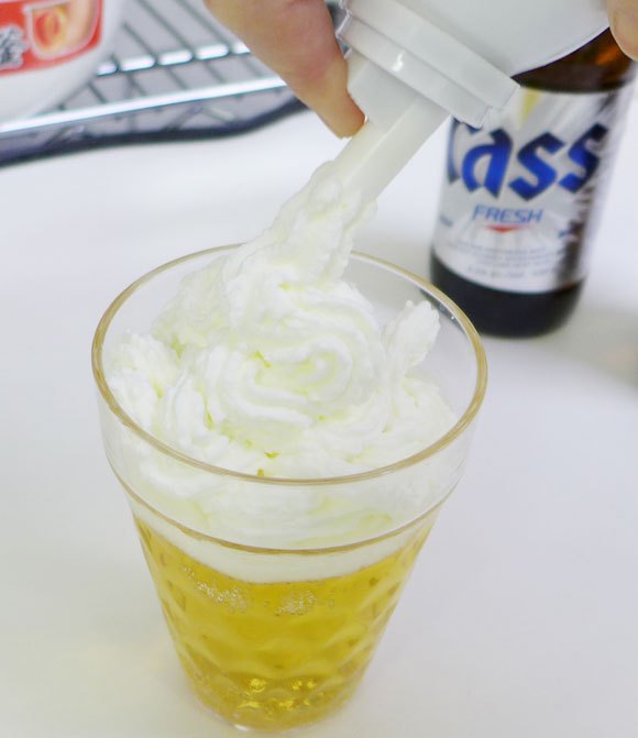 We try beer with whipped cream on top…because we’re fancy | SoraNews24 ...