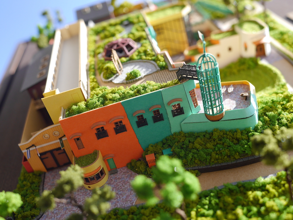 The amazing papercraft model from the Ghibli Museum — see the museum in ...