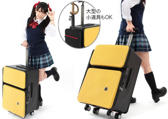 Rolling suitcase with built-in desk is perfect for mobile ...