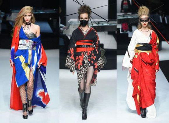 Japanese rock star Yoshiki performs while debuting edgy kimono ...