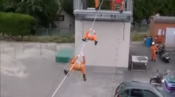 Japanese firefighters show off the awesome ninja skills we never ...