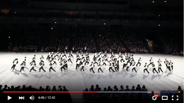 Japanese university students’ synchronized marching routine is ...