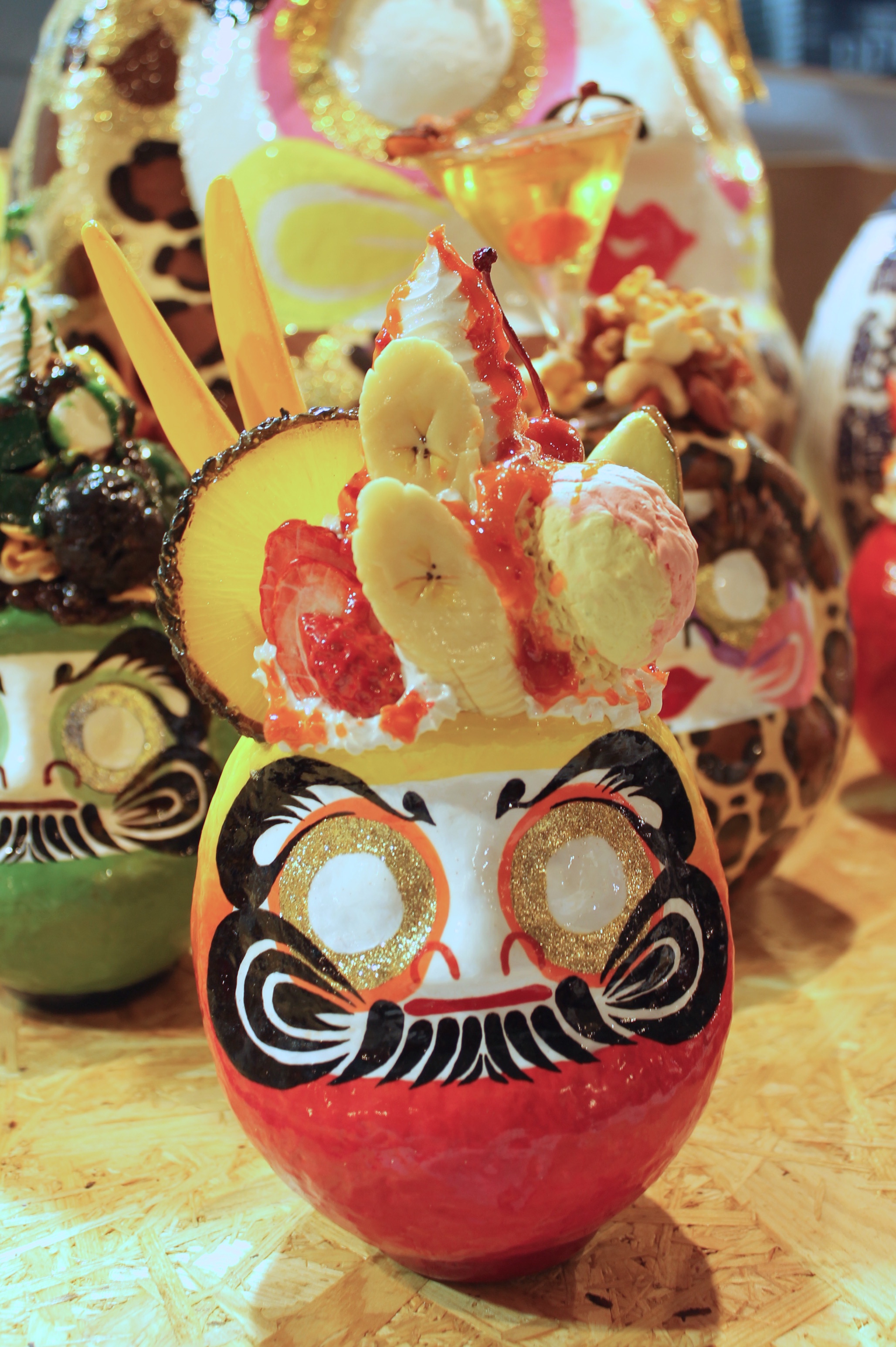 Designer makes daruma good enough to eat with sushi, parfait and fried ...