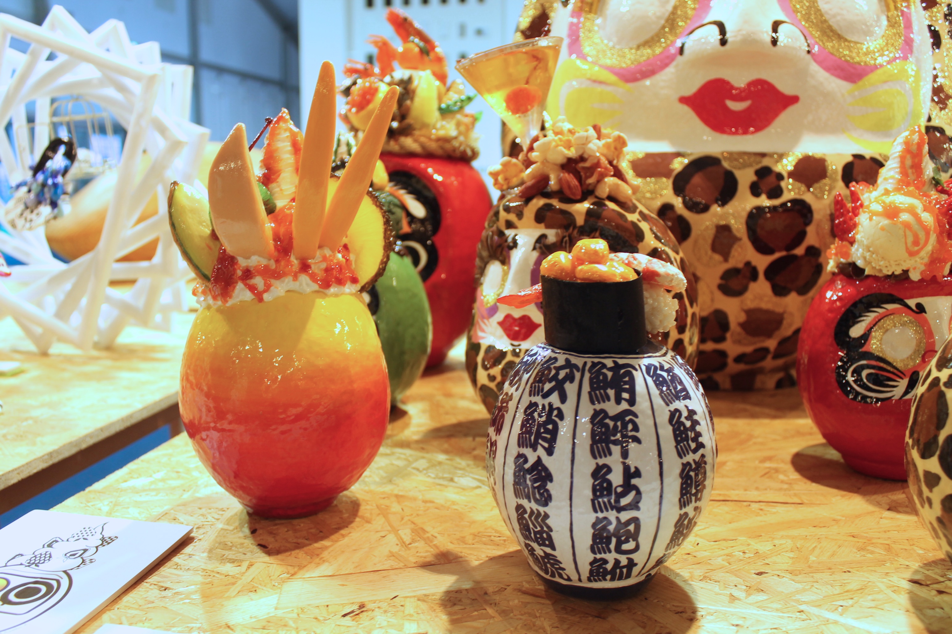 Designer makes daruma good enough to eat with sushi, parfait and fried ...