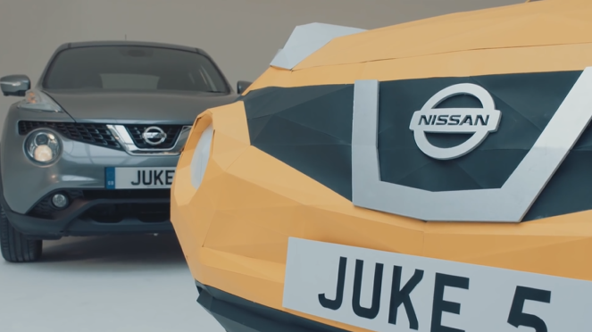Nissan builds an origami car to celebrate the fifth birthday of its ...