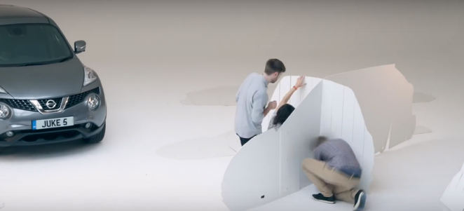 Nissan builds an origami car to celebrate the fifth birthday of its ...