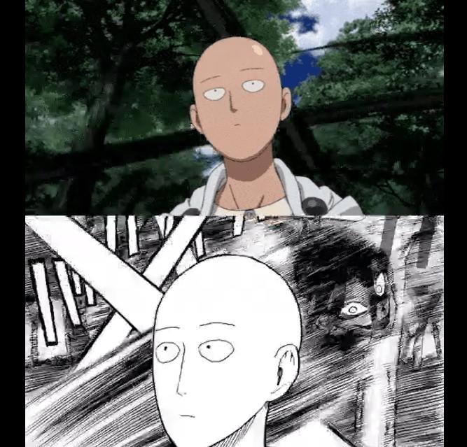 Who needs anime? One-Punch Man scene moves better in still-frame manga ...