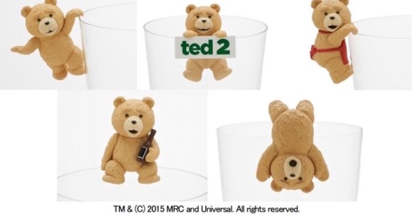 Naughty but cute Ted is now poised to decorate the edge of your cup ...
