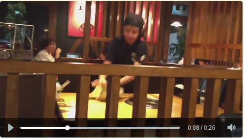Busboy found cleaning tables at blinding speeds in yakiniku restaurant ...