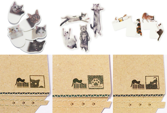 Cute adhesive cat tabs keep your pages marked with adorably playful ...