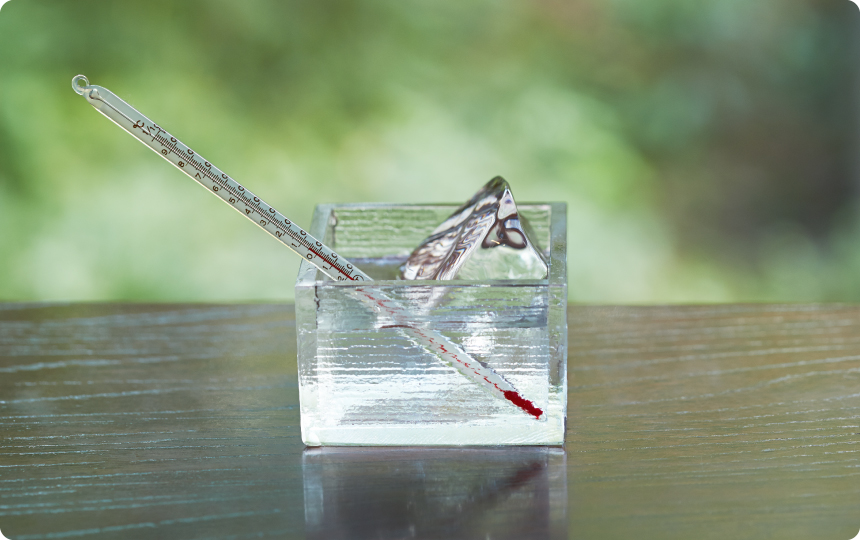 Chill your sake in this stylish ice-like drinking vessel, offered for a ...