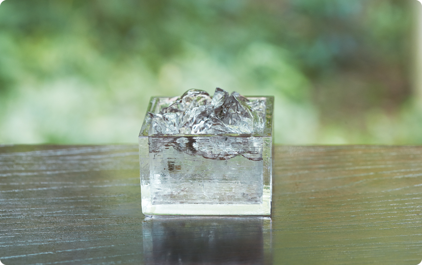 Chill your sake in this stylish ice-like drinking vessel, offered for a ...