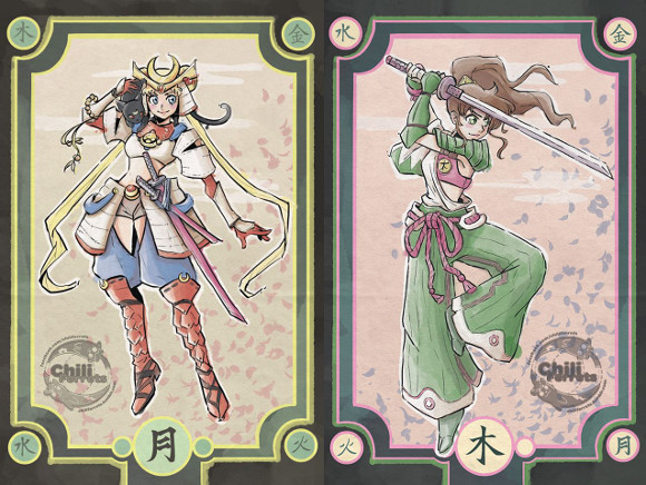 Sailor Moon girls appear as samurai and ninja in five-piece character ...