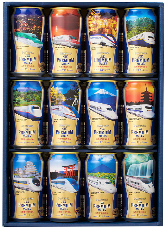 New Suntory beer cans feature 15 different Shinkansen bullet trains and ...