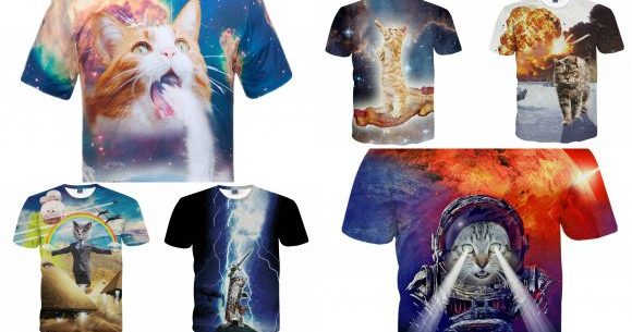 You have cat to be kitten us with these totally OTT kitty T-shirts ...