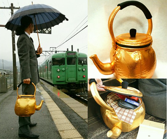 Make a bold fashion statement by swapping your briefcase for a teapot ...