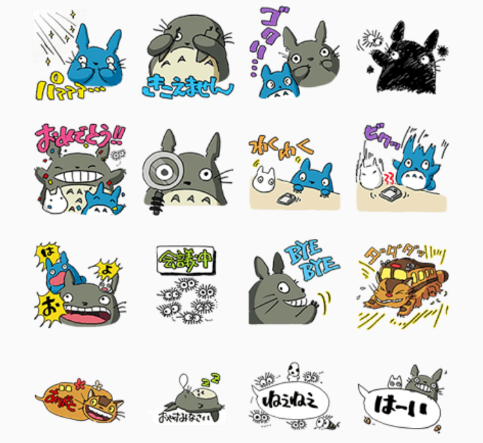 Enhance your texting with new Line stamps featuring Totoro, Catbus, and ...