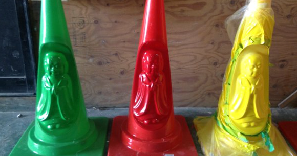 Japan’s new traffic cones come with built-in Jizō Bosatsu, the ...
