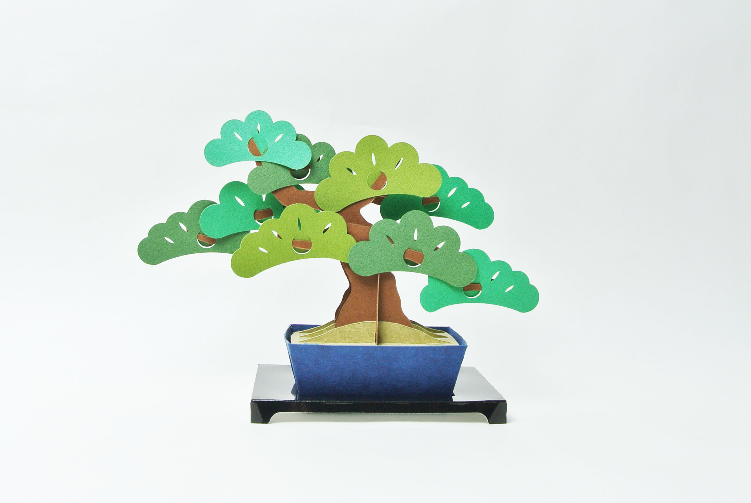 Japanese bonsai trees made from paper stay beautiful without water or ...