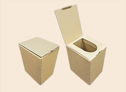 The “Rakulet” adds a corrugated layer of luxury to cardboard toilets ...